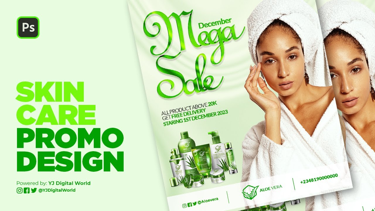SKINCARE PROMOTION DESIGN - Photoshop Tutorial - YouTube