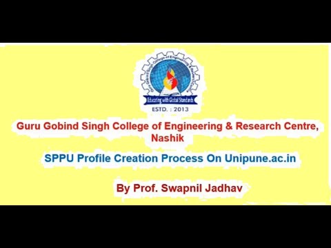 Profile Creation on Unipune.ac.in - YouTube