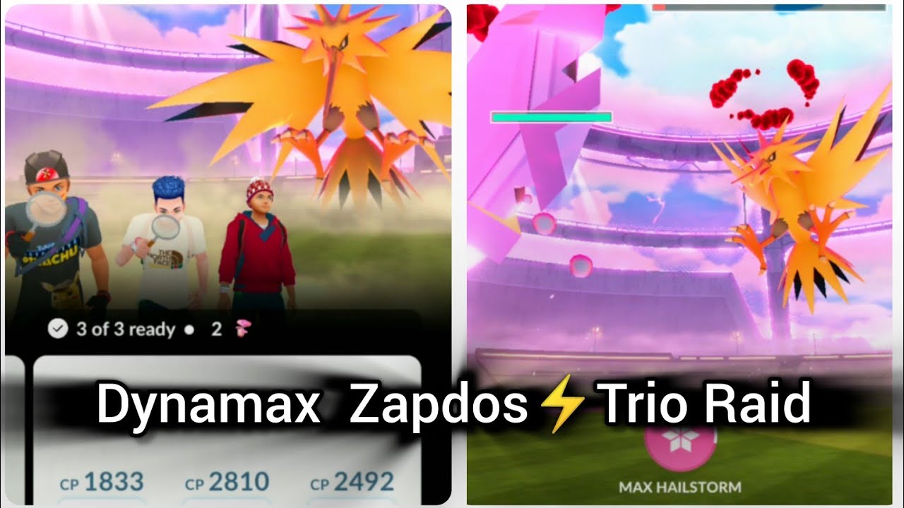 Dynamax Zapdos Raid Pokemon Go #pokemongo #dynamaxraid #dynamaxzapdos ...