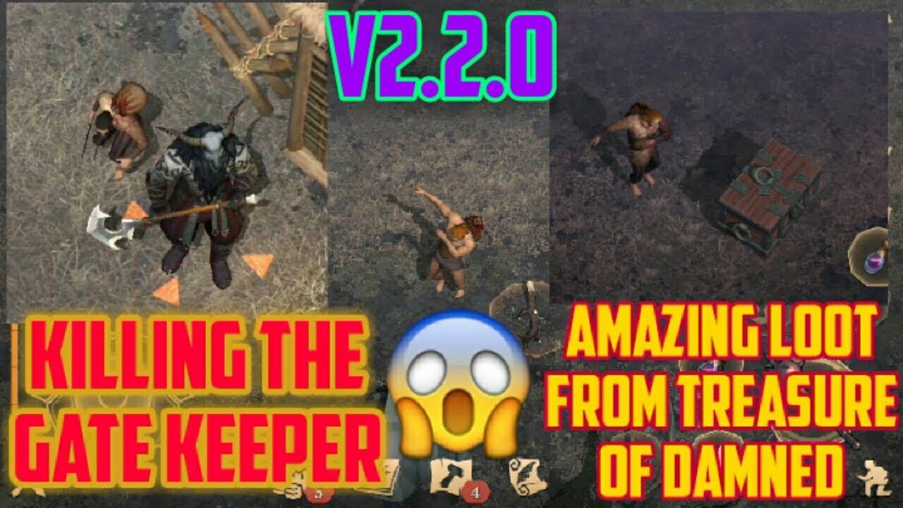 killing the gatekeeper boss | treasure of damned great loot | grim soul ...