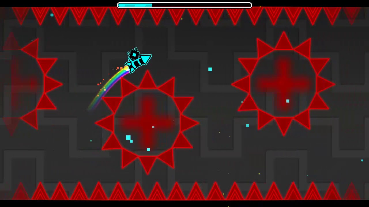 Geometry Dash- Fire Temple by Michigun Hard Demon- Progress Video 35% ...