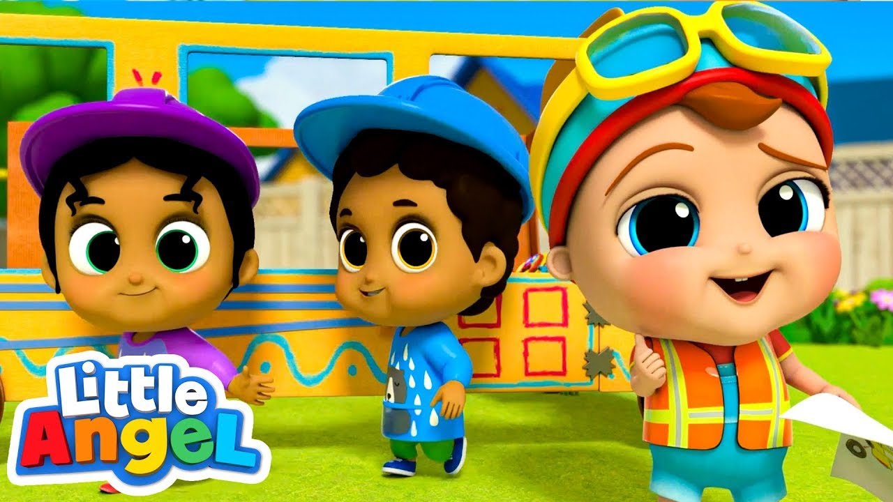 Wheels On The School Bus | @Little Angel: Nursery Rhymes & Kids Songs ...