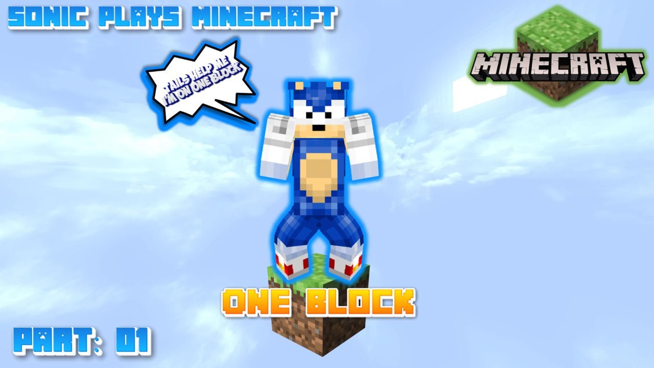TAILS HELP ME, I’M ON ONE BLOCK!!! | Sonic Plays Minecraft: One Block ...