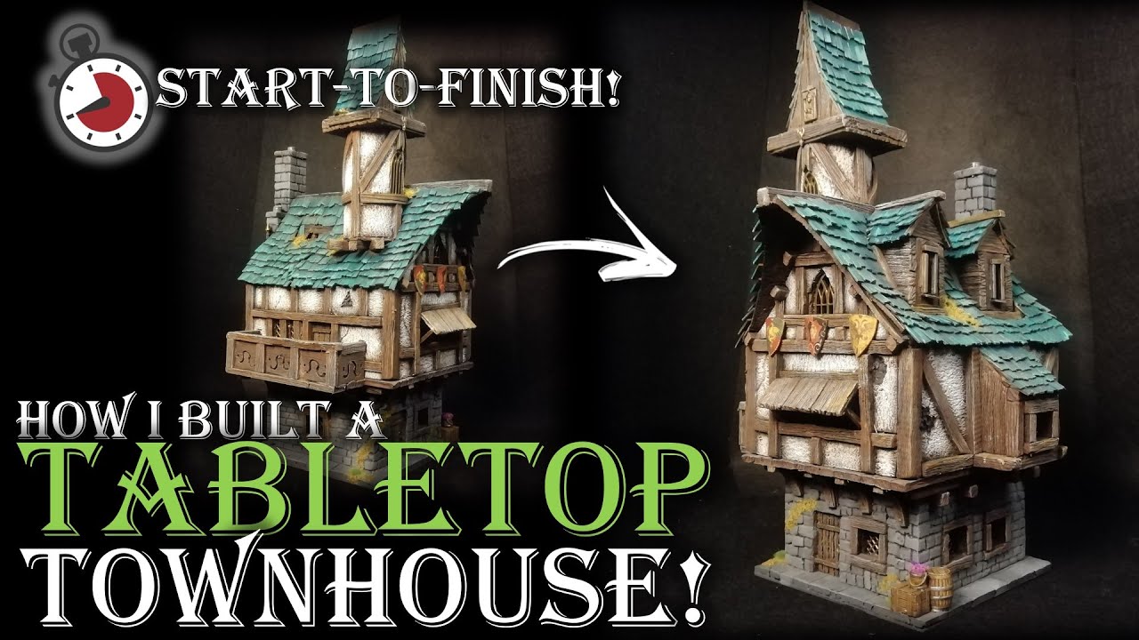 DIY TABLETOP TOWNHOUSE! | Start-To-Finish! | Crafting Marathon - YouTube