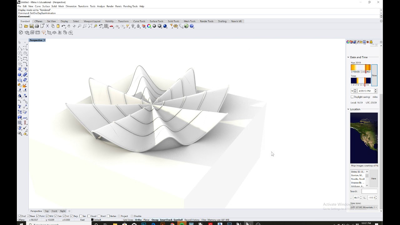 Rhino Sun Analysis - How To - YouTube