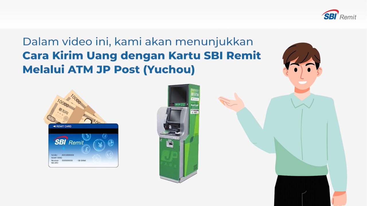 Panduan Kirim Uang dengan Kartu SBI Remit melalui ATM JP Post (Yuchou) - YouTube