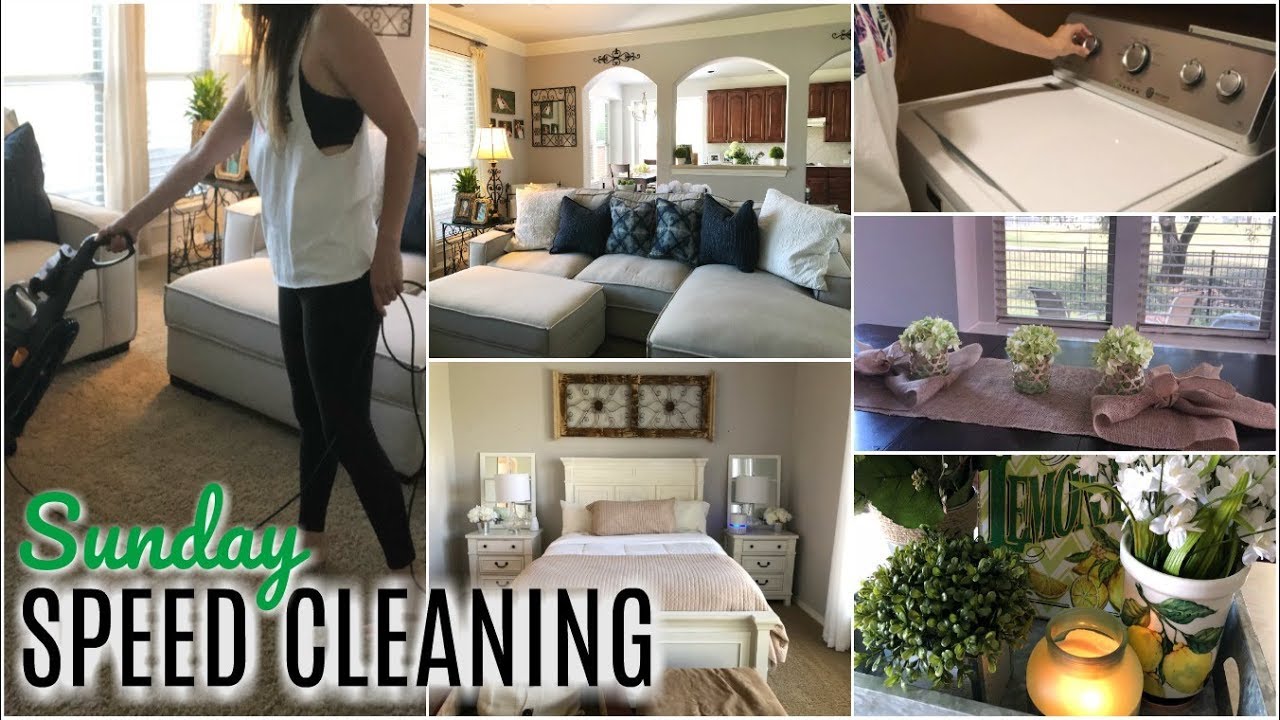 CLEAN WITH ME | SUNDAY SPEED CLEANING - YouTube