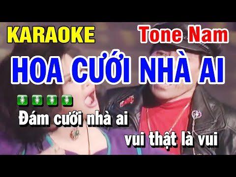 Karaoke Hoa Cưới Nhà Ai - Tông Nam ( Hùng Cường & Mai Lệ Quyền ) Huỳnh Lê