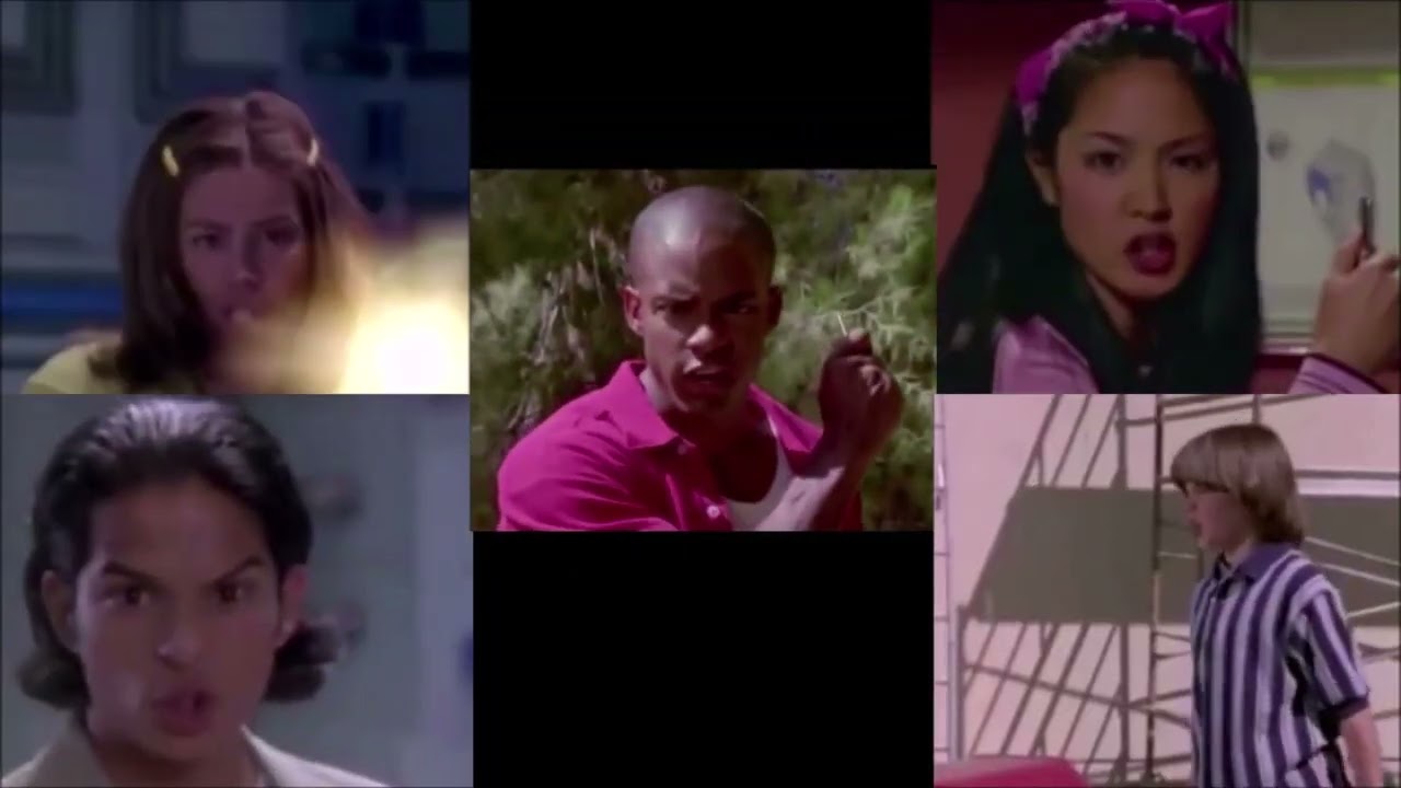 Power Rangers: Turbo - 5 Way Group Morphs - TJ, Justin, Carlos, Ashley ...