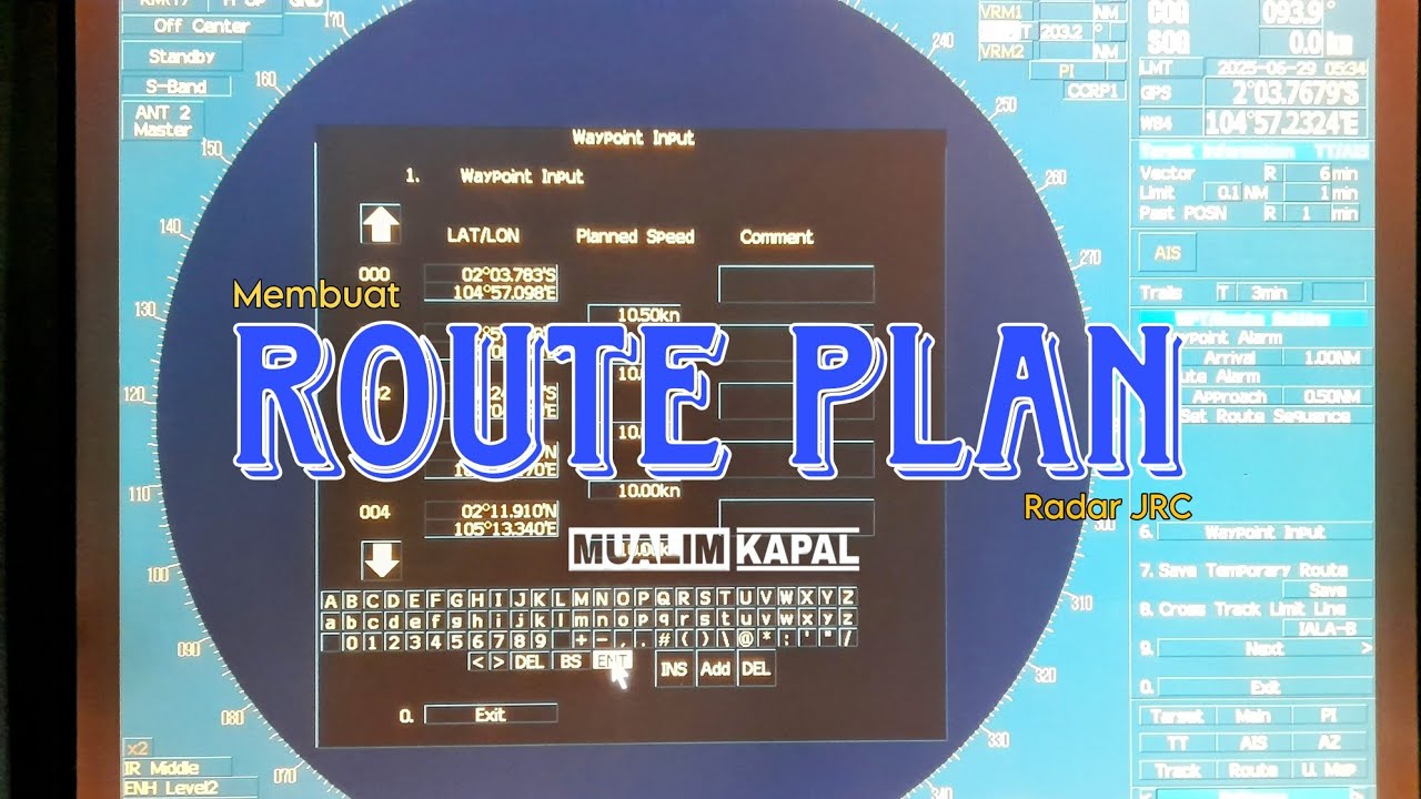 CARA MEMBUAT ROUTE DI RADAR JRC - YouTube