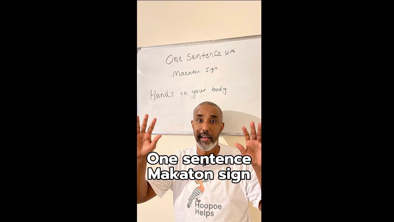 One sentence Makaton sign: Hands on your body - YouTube