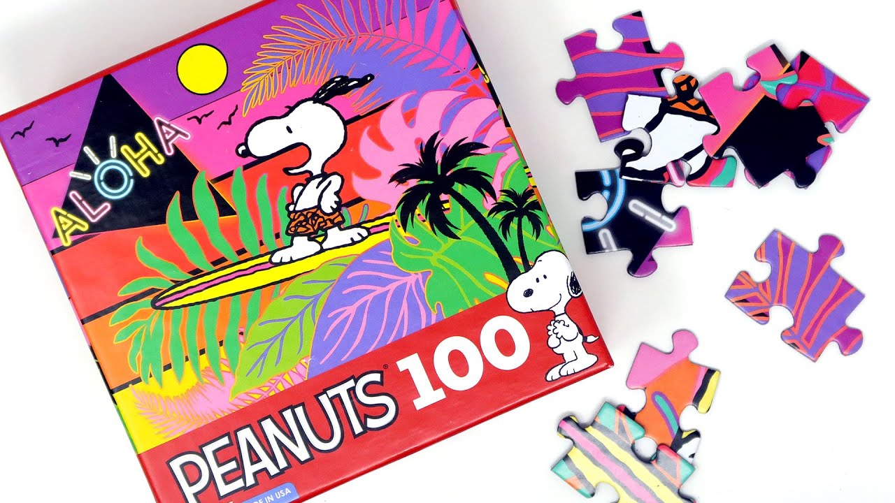Aloha, Snoopy! Surfing in Hawaii Puzzle Build | CollectPeanuts.com ...