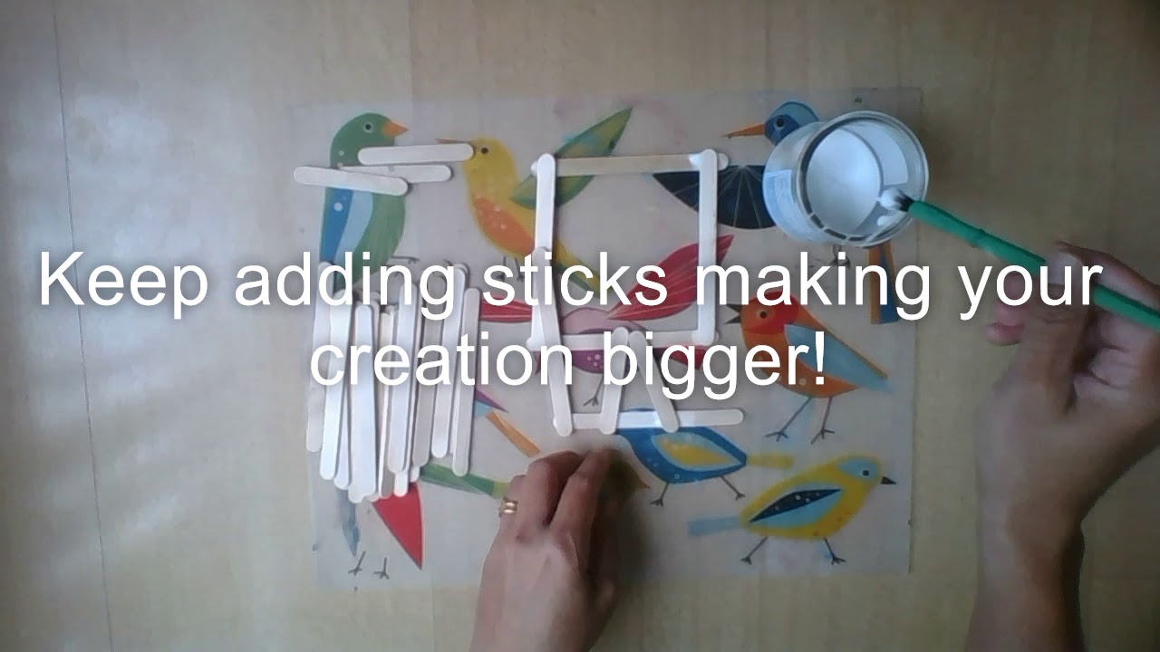 Lesson 58. Wooden sticks creations - YouTube