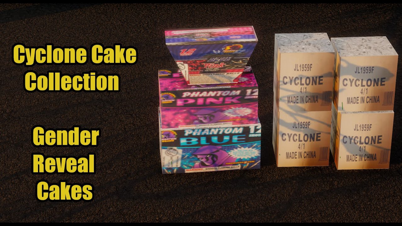 Cyclone Cake Pack + Gender Reveal Cakes - Fireworks Mania Mod Review ...