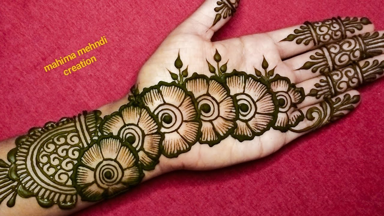 Beautiful Flower Mehndi Design | Mehandi Ka Design | Easy Mehndi Design ...