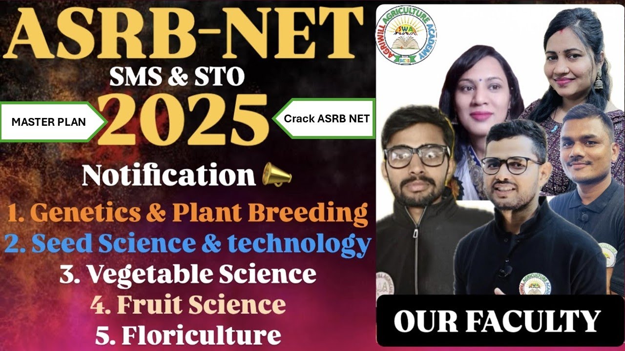 ASRB NET Exam 2025 Complete Guide| Plant Breeding & Horticulture ...