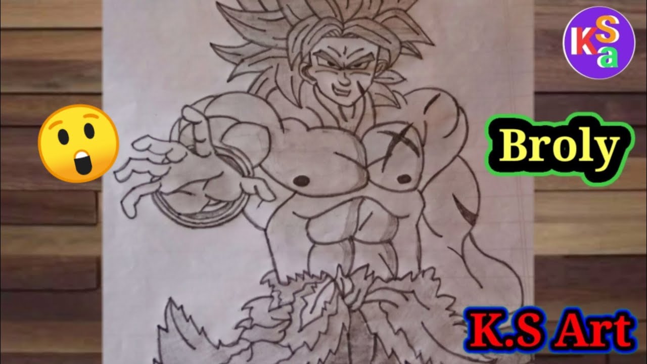 How to draw ️ Broly ll Broly the Legendary Super Saiyan ll step by step ...