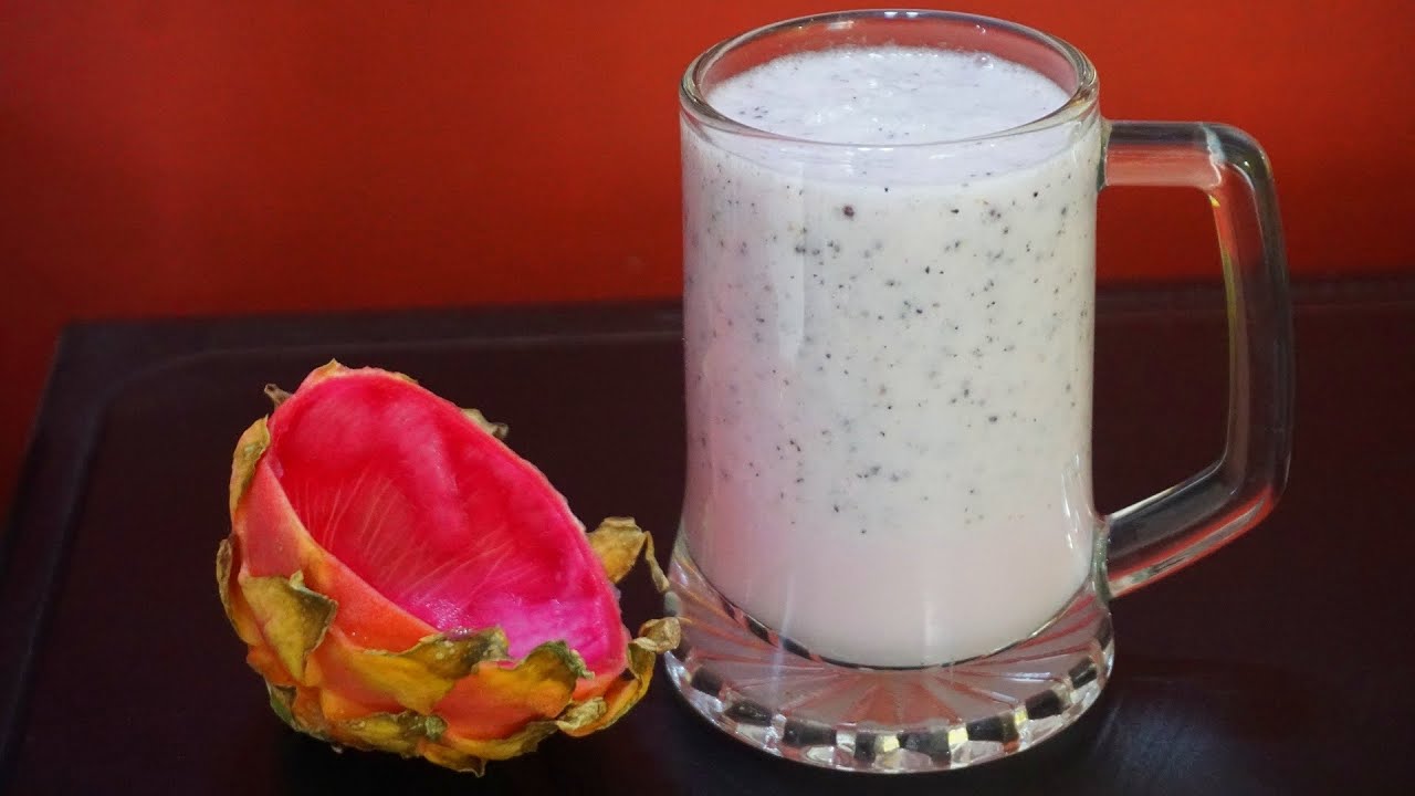 Dragon Fruit Milkshake Recipe || Dragon Fruit Smoothie Recipe - YouTube