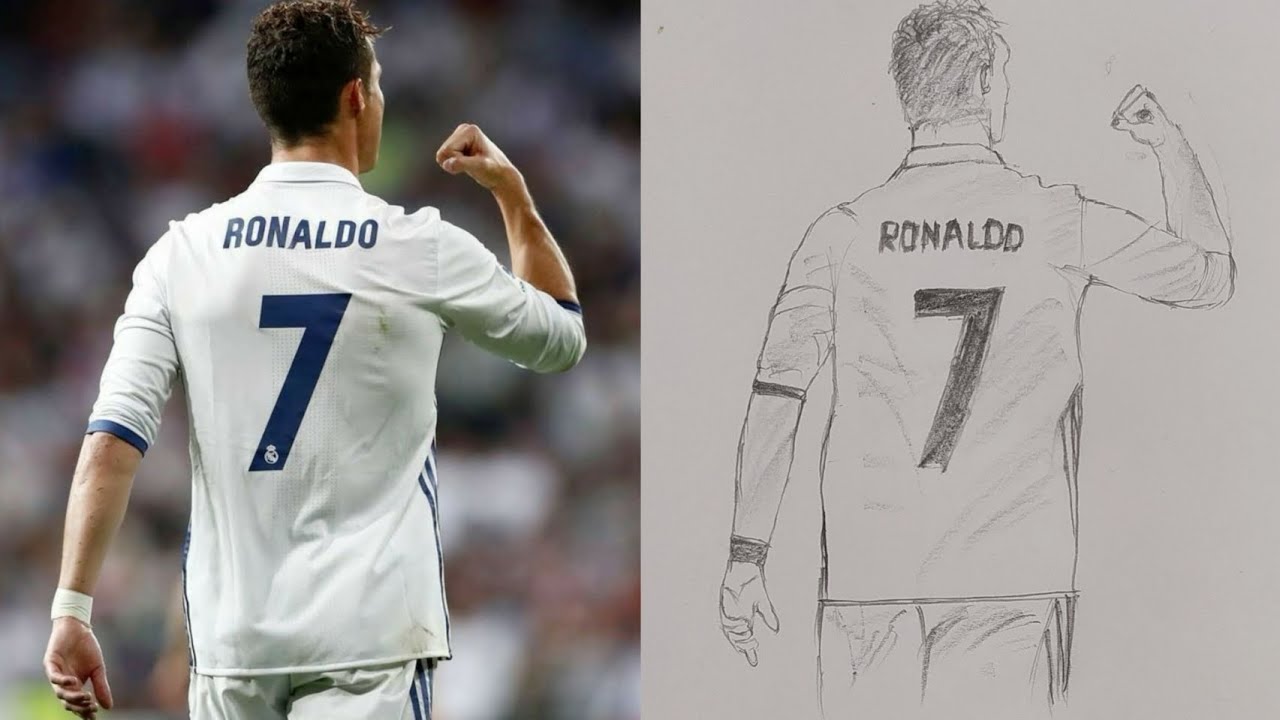 Drawing of Sketch Easy Cristiano Ronaldo Draw Cr7 Football Player From ...