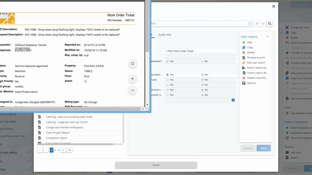How to print a work order ticket or cost summary - YouTube