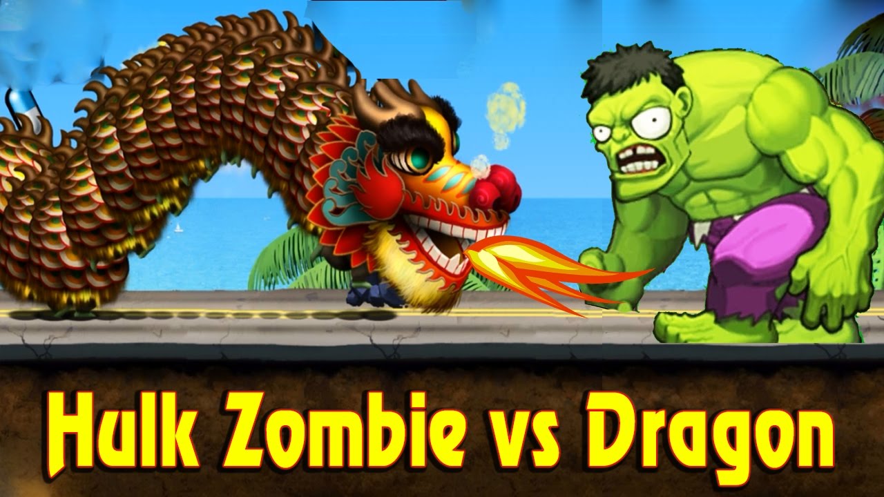 Hulk Zombie vs Dragon | Zombie Tsunami vs Plants vs Zombies 3 - YouTube