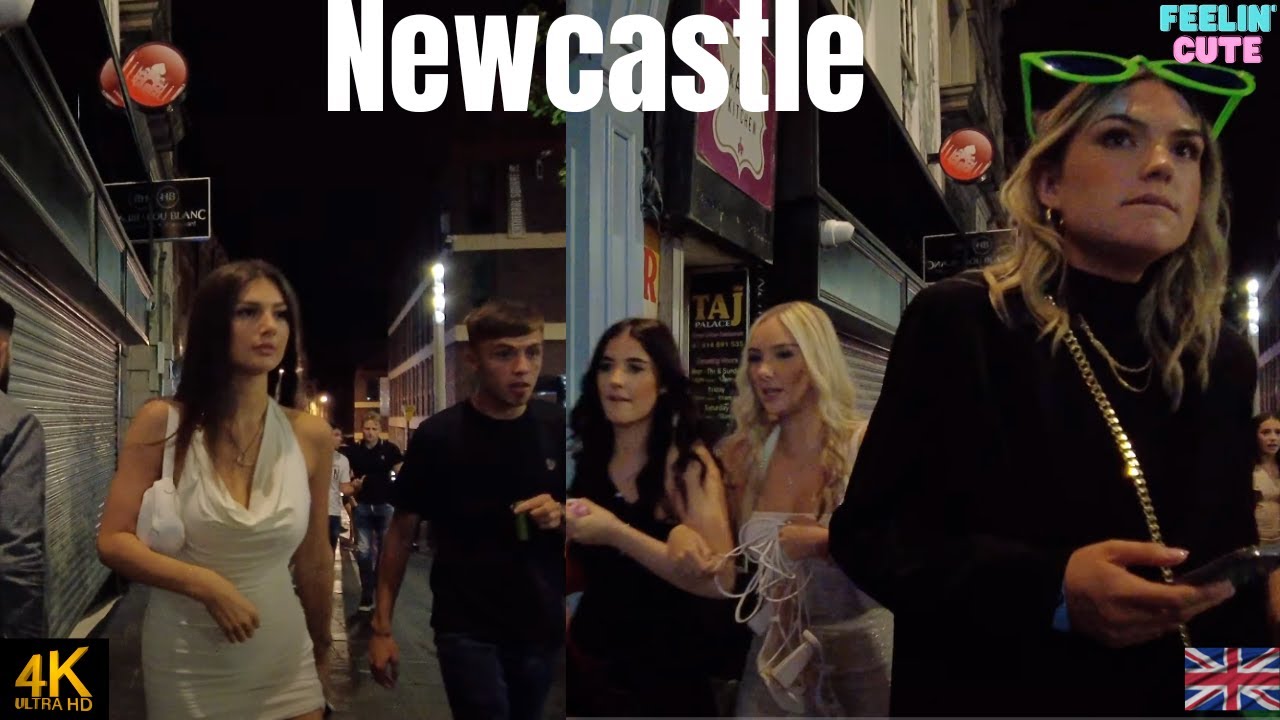 Newcastle UK Nightlife Saturday Night 4K - YouTube