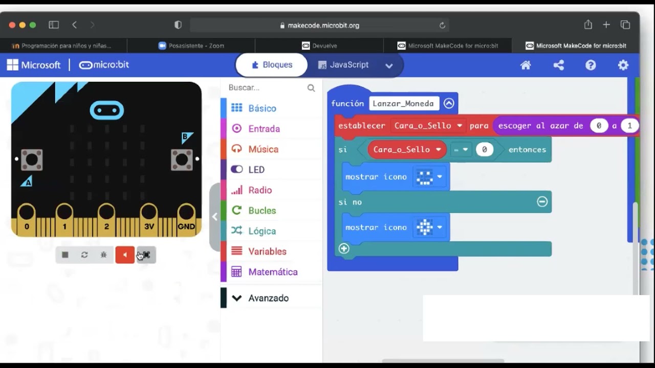 Funciones en makecode Ejercicios - YouTube