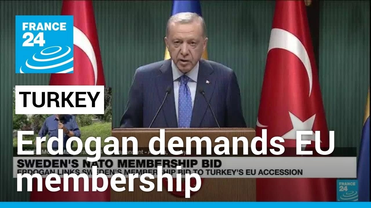 Erdogan links Sweden's NATO bid with Turkey's EU membership • FRANCE 24 English - YouTube