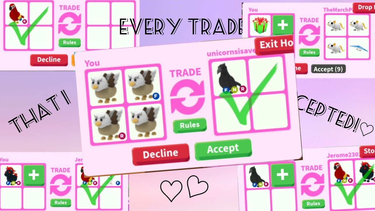 Every Trade That I Accepted in Adopt Me! (Roblox) - YouTube
