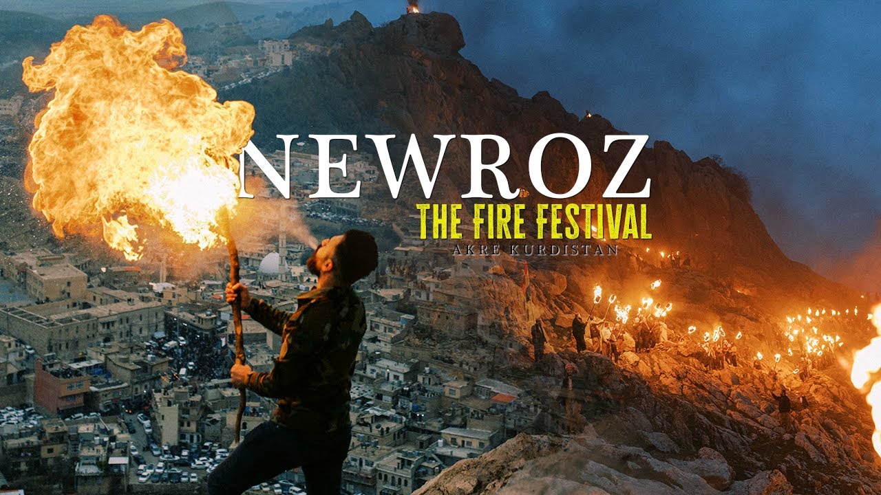 Newroz fire festival // Akre, Kurdistan - YouTube