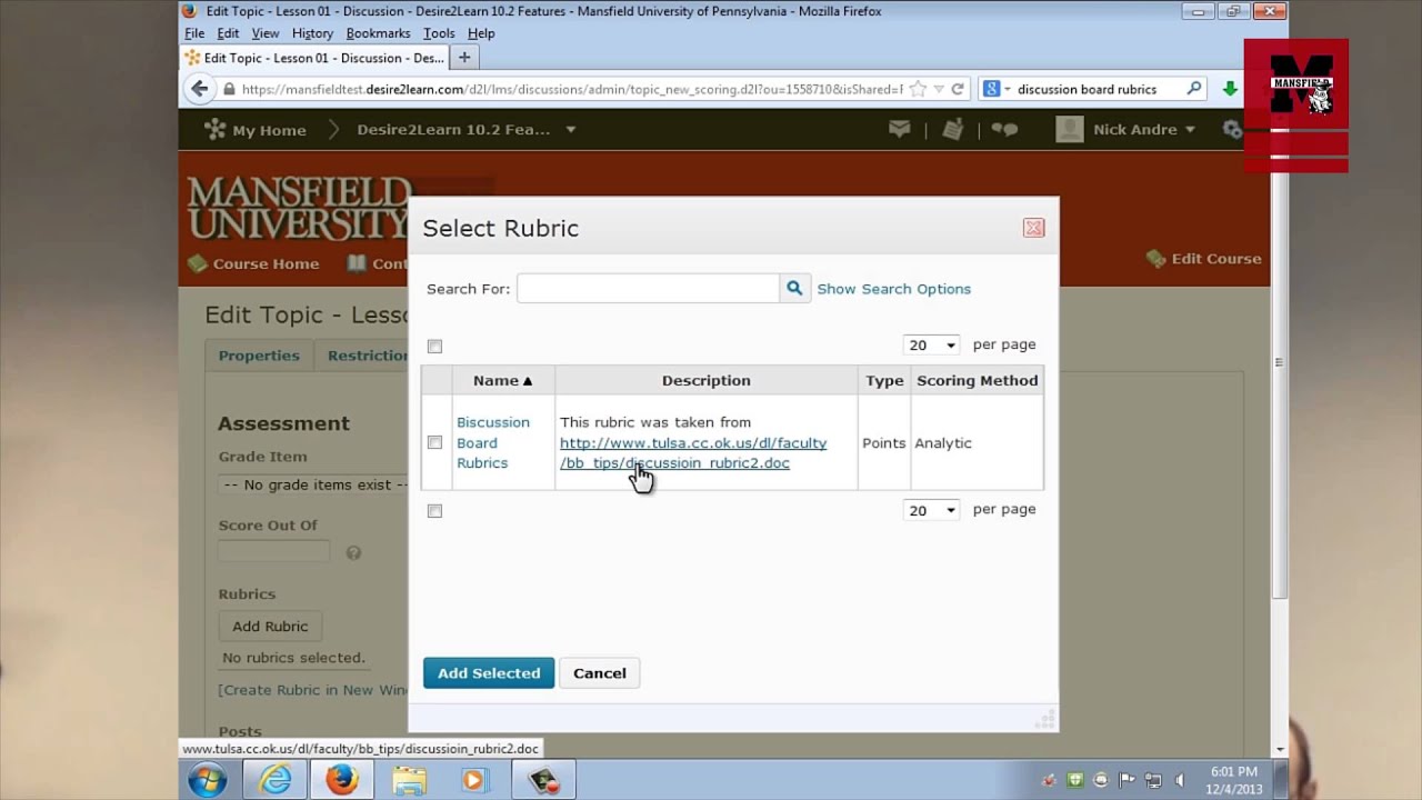 Desire2Learn 10.2 - Discussions Overview (New) - YouTube