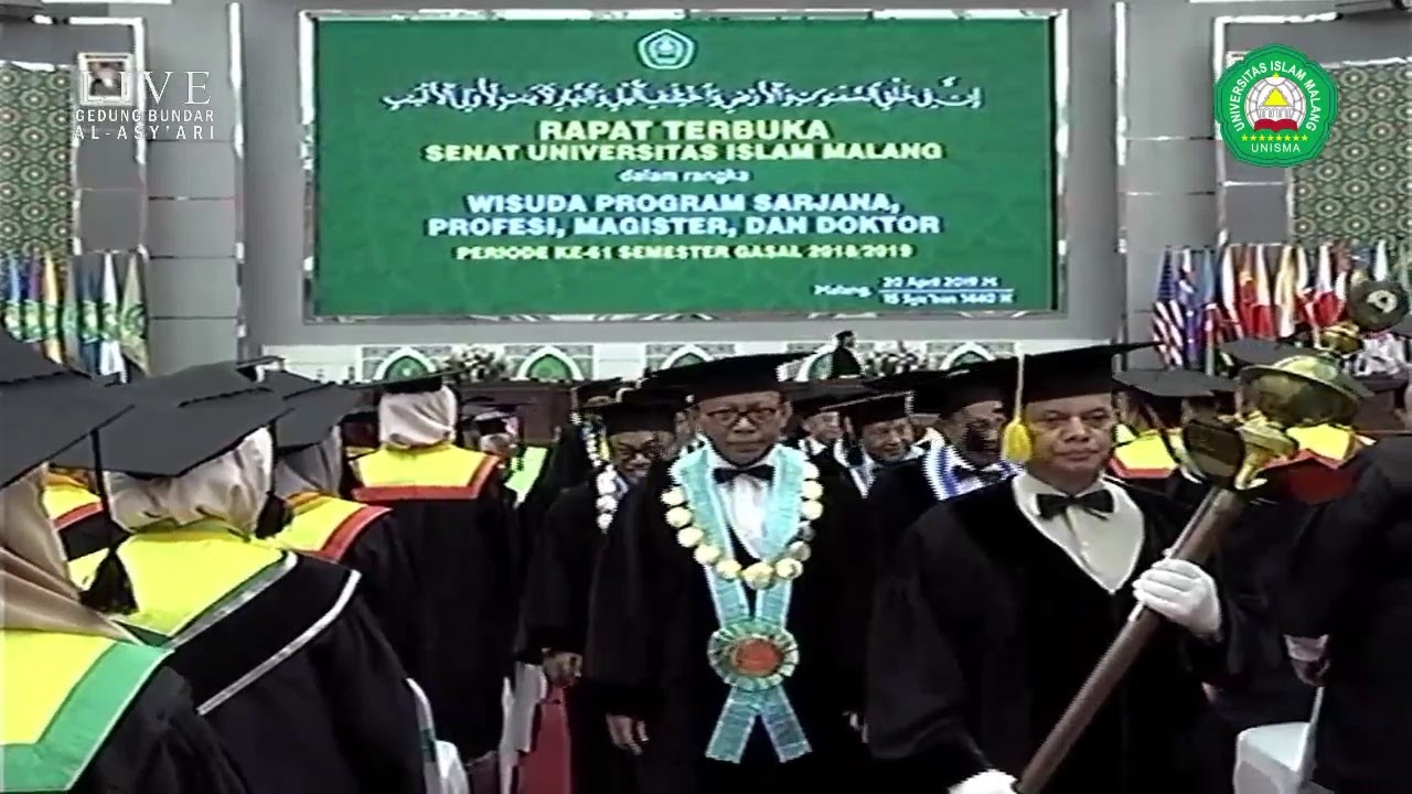 Live Wisuda Ke-61 Universitas Islam Malang (UNISMA) 2019 - YouTube