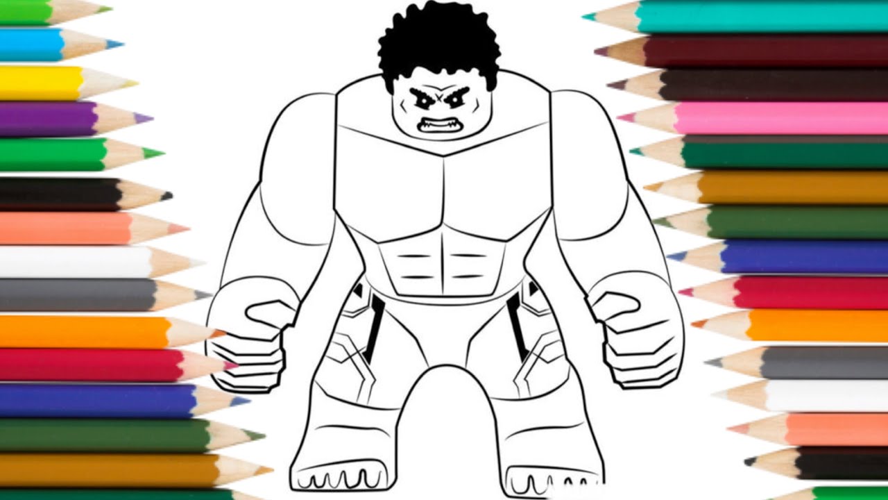 Marvel’s super heroes Hulk Lego Coloring pages - YouTube