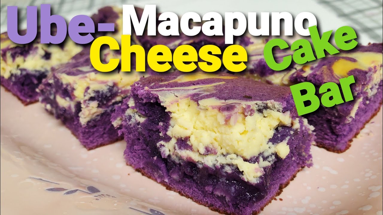 Episode 44: Ube-Macapuno Cheese Cake Bar(my version) - YouTube