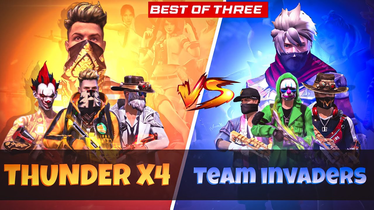 💥Team invaders vs Thunder x4💥|| BO3 match 💥😱#freefire #thunderx4live# ...
