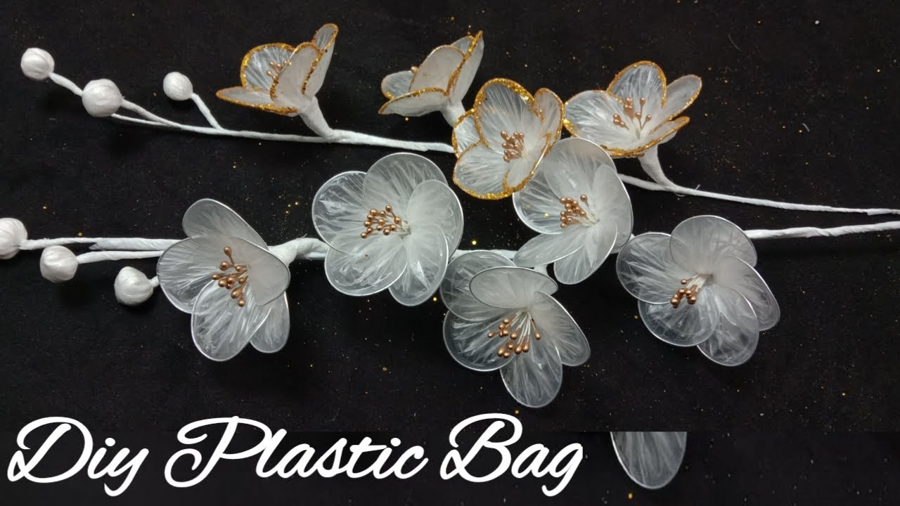 Bunga dari Kantong Plastik | DIY Plastic Bags | Easy Crafts from ...