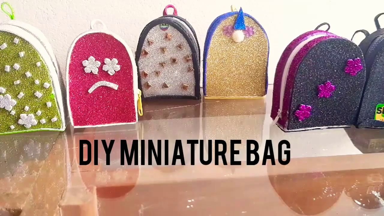 How to make DIY miniature bag || Easy craft || Breeze Art || - YouTube