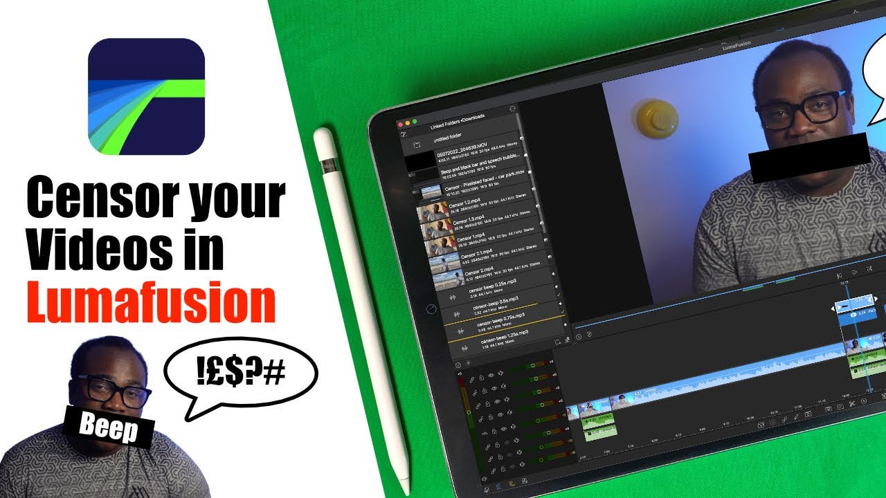 Censor Bad Words by adding Beep audio effects in Lumafusion - YouTube