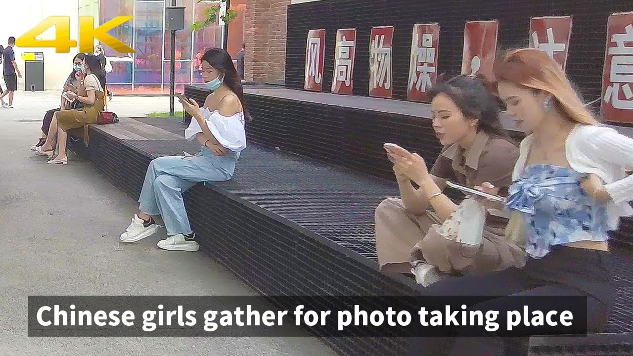 Beautiful girls in Guangzhou gather to take pictures and check in with ...
