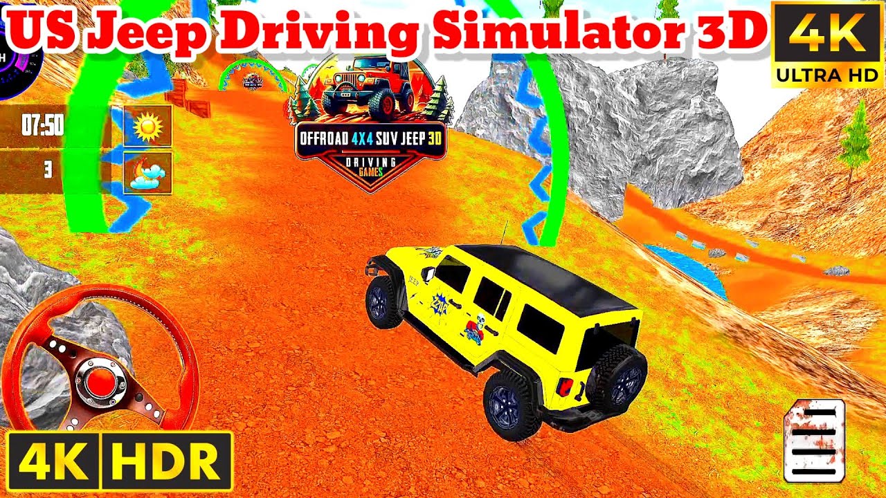 us jeep driving offroad simulator 3d || real offroad jeep driving ...