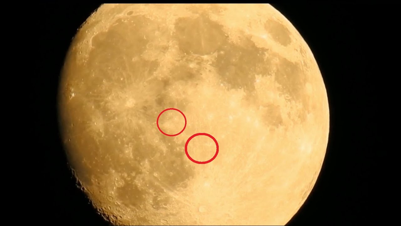 Two Strange Objects Captured On Camera Near Moon - YouTube
