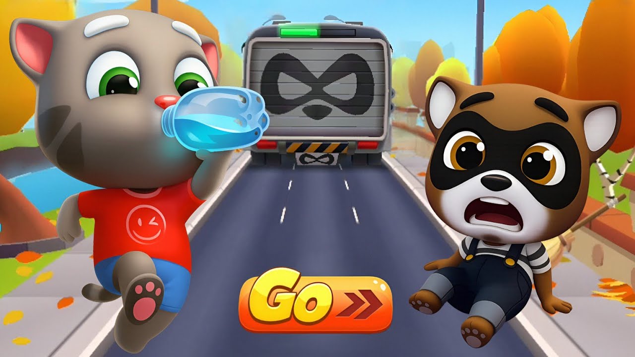 Talking Tom Gold Run - Talking Tom vs Raccoon Boss Fight in Cookie ...
