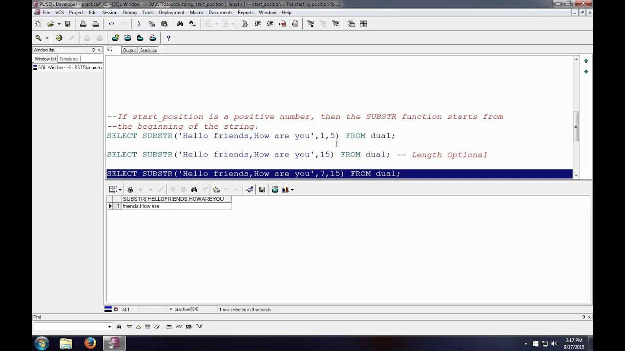 substr in oracle - YouTube