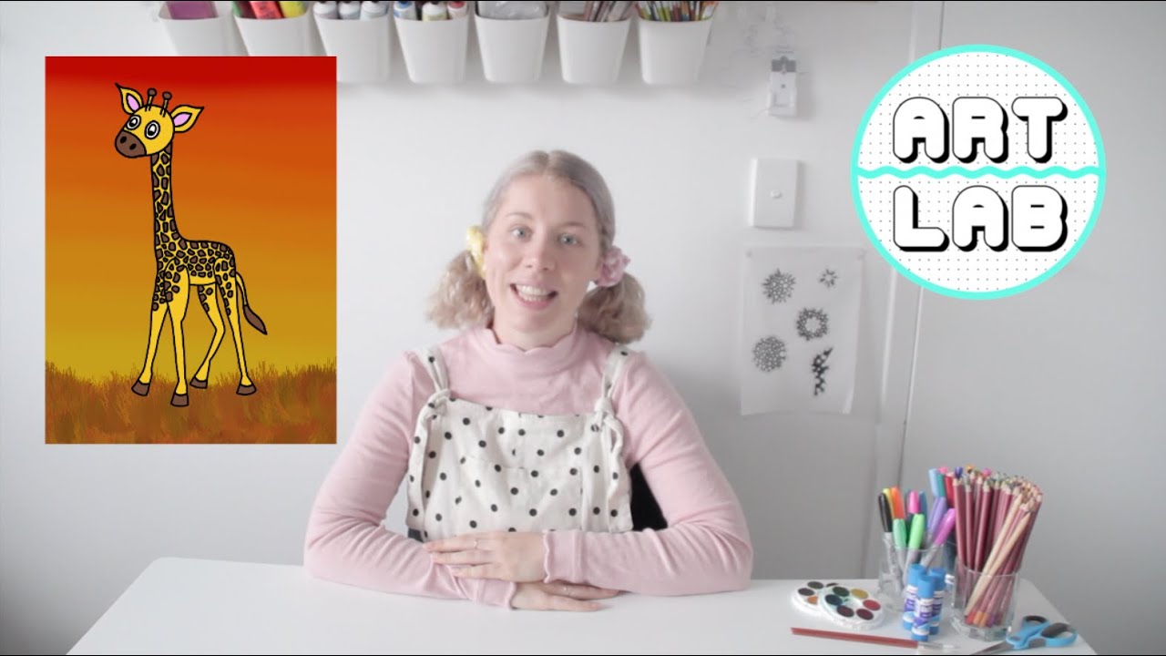 How to draw a giraffe - step by step - EASY TUTORIAL - YouTube