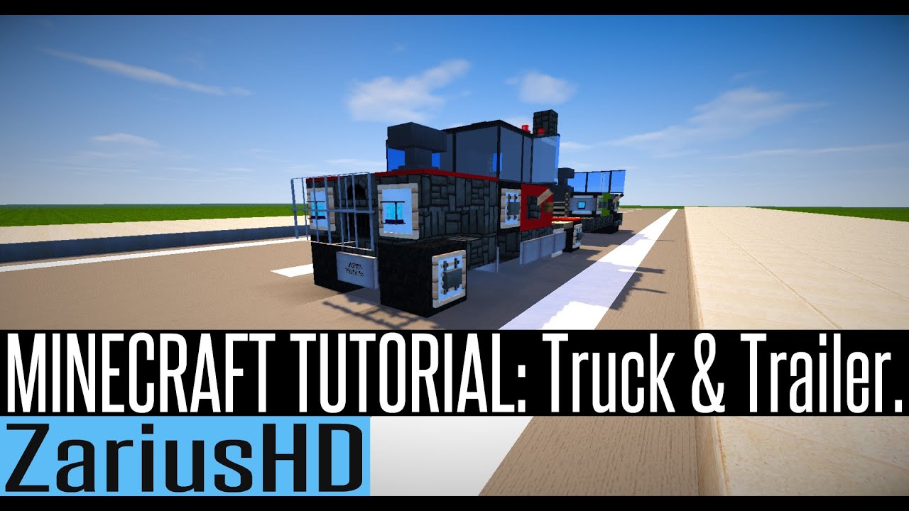 Minecraft Vehicle Tutorial - How to Build : Truck & Trailer. by Jasper ...