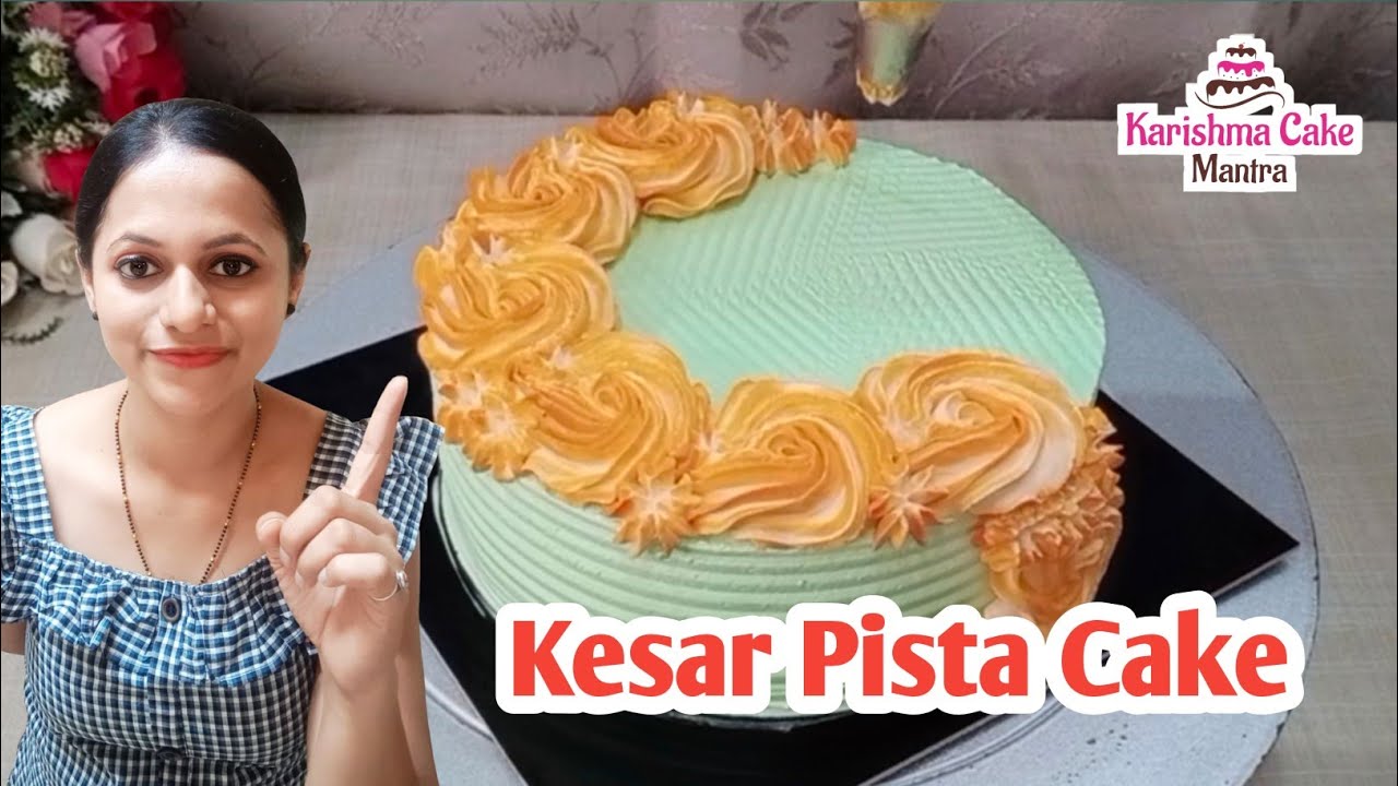 Kesar Pista Cake Recipe😋|Kesar Pista Cake| Kesar Pista Cake Decoration ...