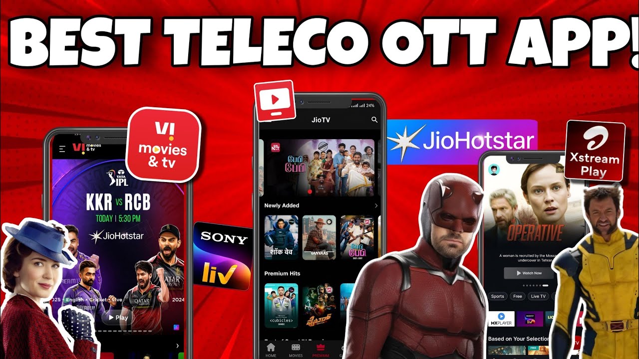 Xstream Play vs VIMTV vs JioTV🔥: Best Teleco OTT Aggregator App 2025, JioHotstar, OTT Bundle ...