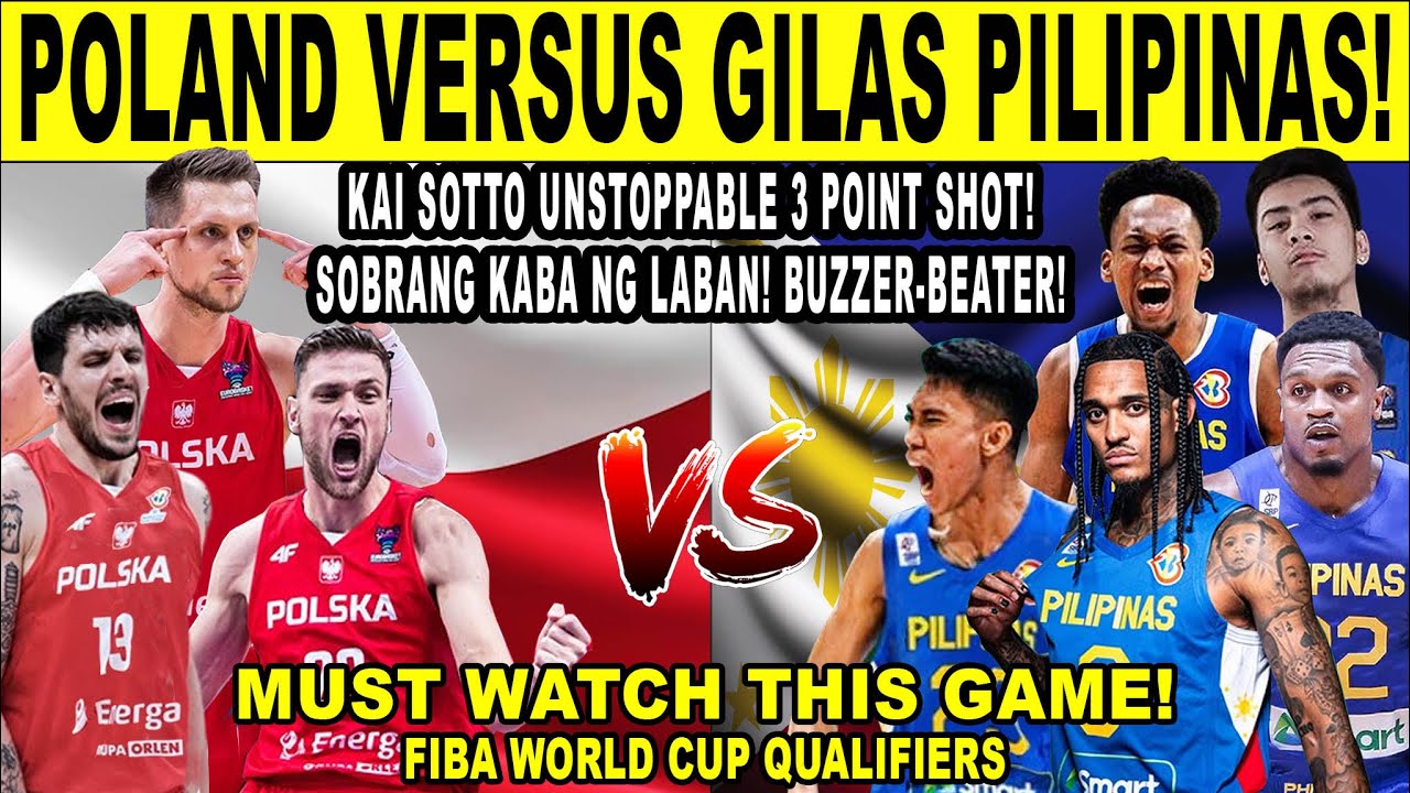 GILAS PILIPINAS vs POLAND! Kai Sotto Unstoppable 3 Point Shot! Ginulat ...