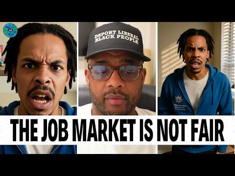 Unemployed black man gets upset because the job market is doing this to him...
