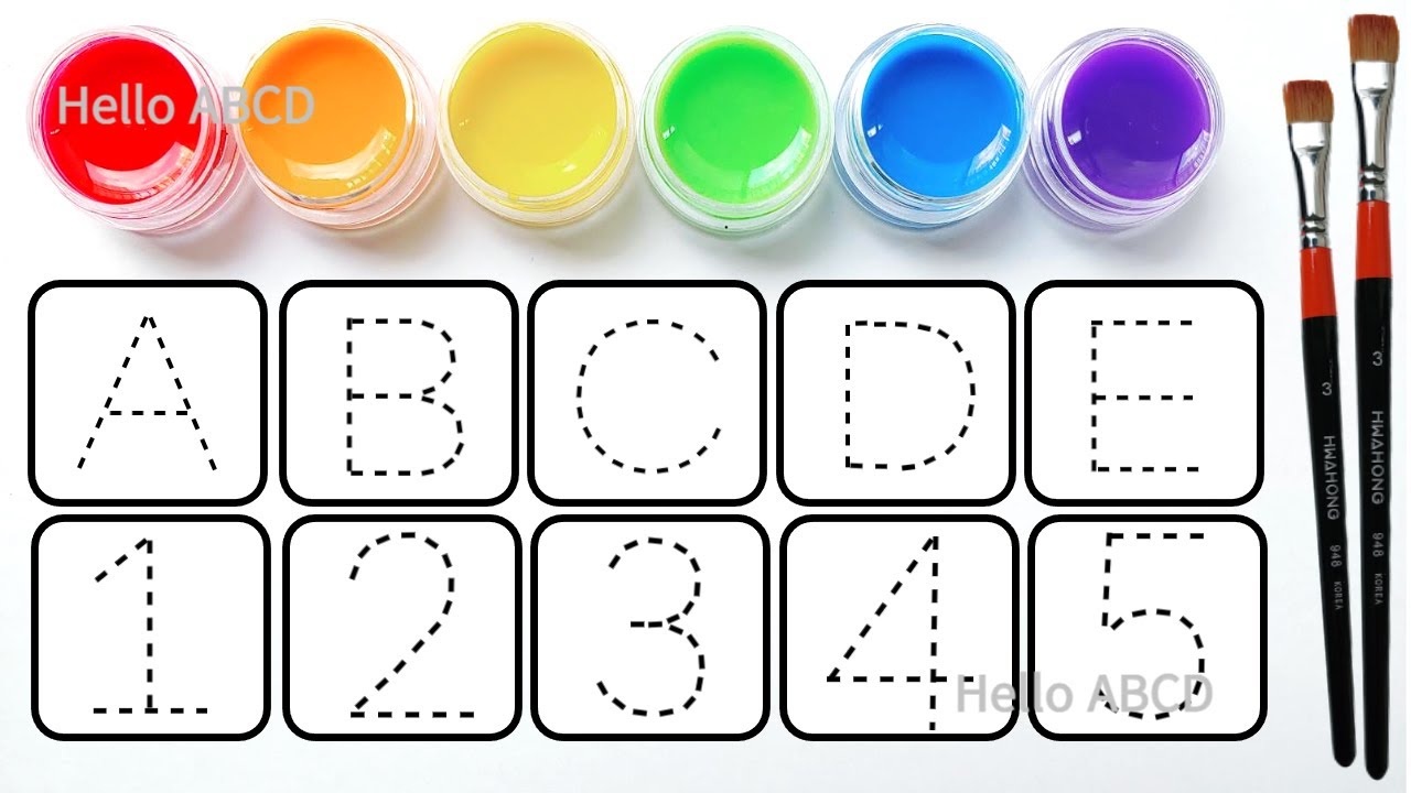 Learn ABCD Alphabets and numbers counting 123.Shapes for kids and ...